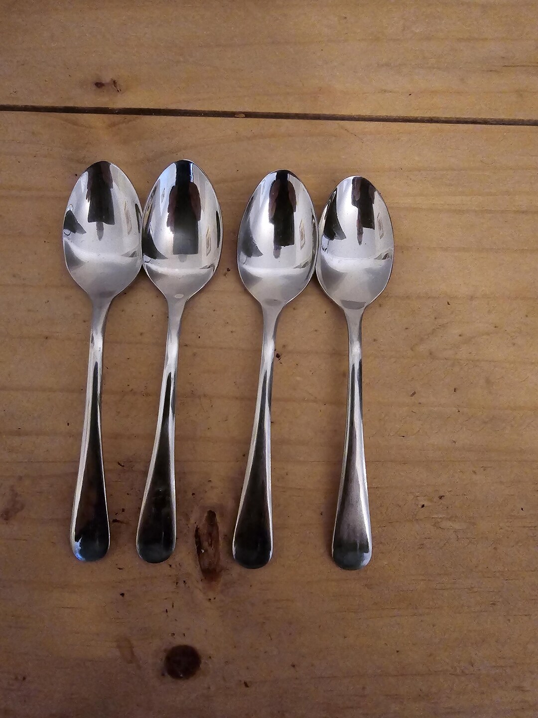 Vintage Brexton Picnic Hamper Spare Set of 4 Tea Spoons Stainless Steel ...