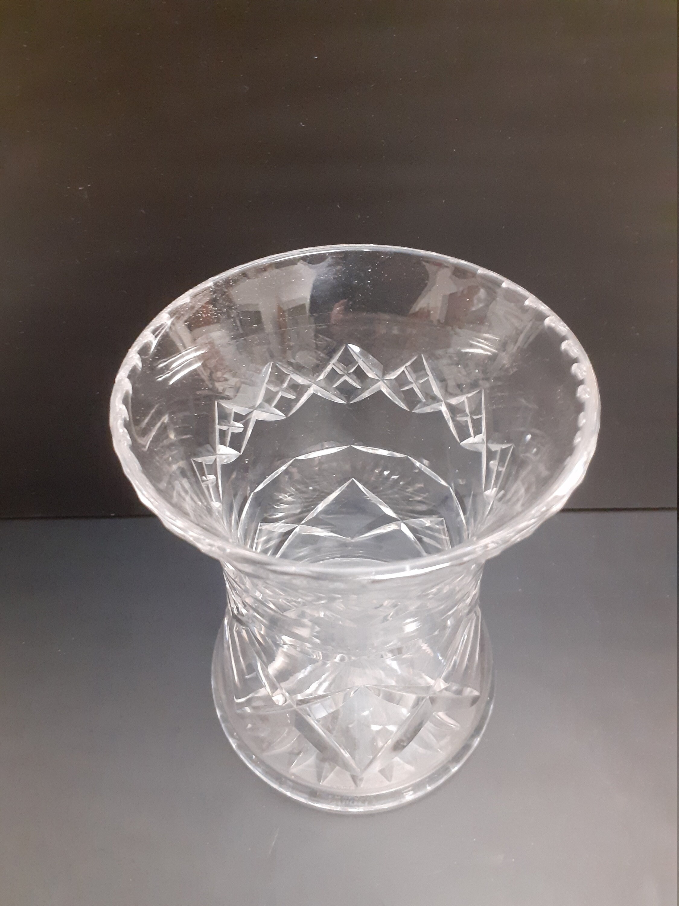 Vintage Stuart Crystal Vase 6 Inches Criss Cross Cut - Etsy UK