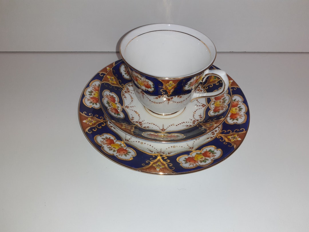 Antique Salisbury Bone China Pattern Imari 2348 Trio Cup Saucer and Tea ...