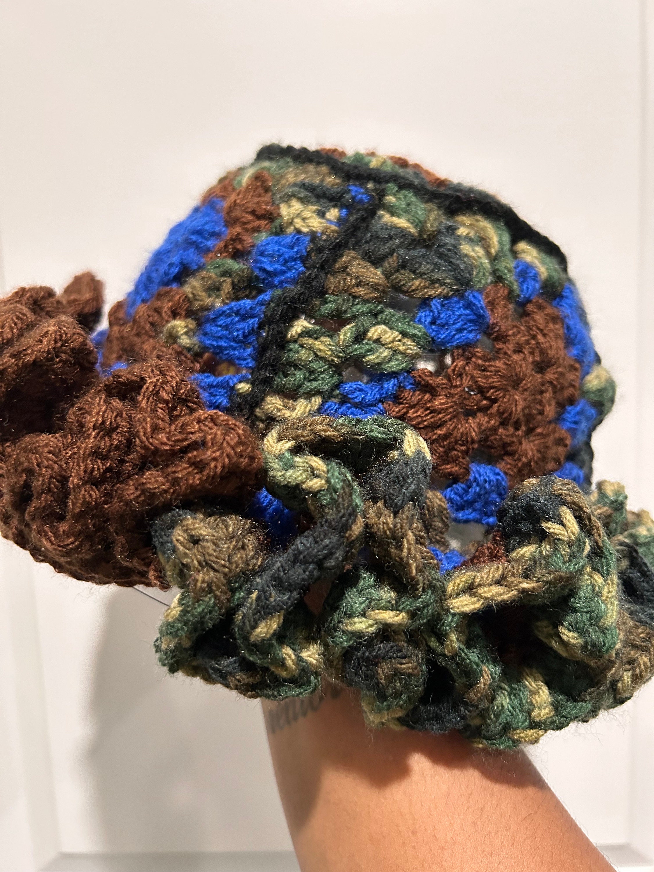 Crochet Ruffle Hat Ruffle Bae Club Colors Bucket Hat Handcrafted Crew ...