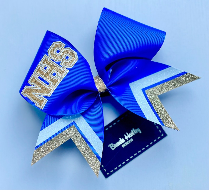 Custom Glitter Grosgrain Ribbon Team Cheer Bow Sideline Cheer - Etsy