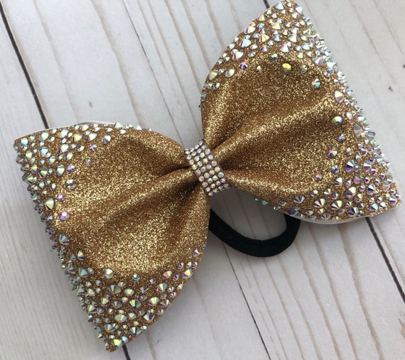 Gold Cheer Bows Gold And Maroon Glitter Cheer Bow Etsy
