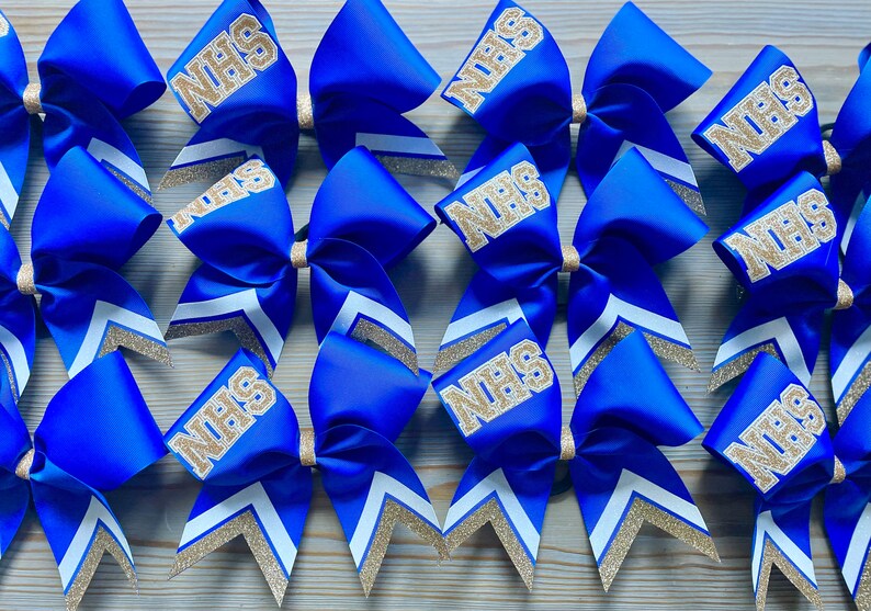 Custom Glitter Grosgrain Ribbon Team Cheer Bow Sideline Cheer - Etsy