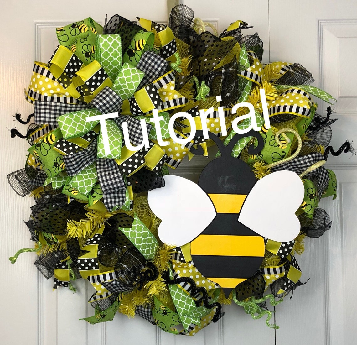 Bee Wreath Tutorial Wreath Tutorial Spring Wreath Tutorial Etsy