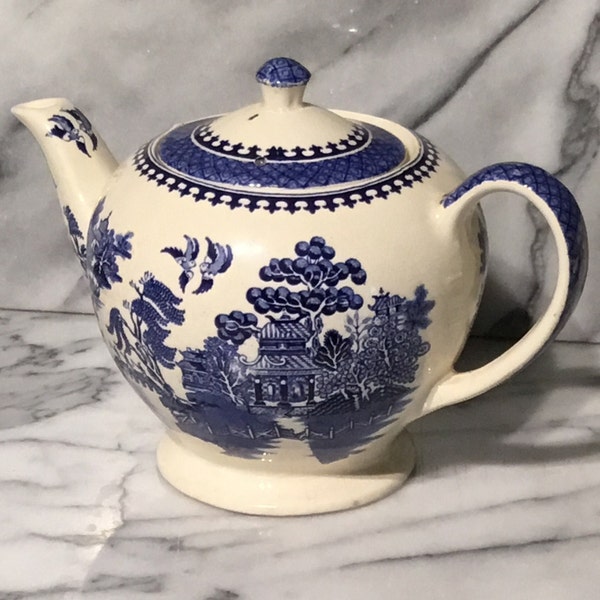 Transferware Teapot - Etsy