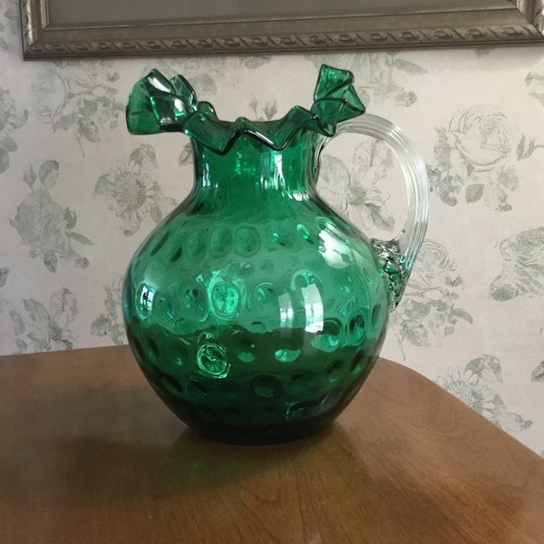 Fenton Coin Dot Pitcher - Etsy