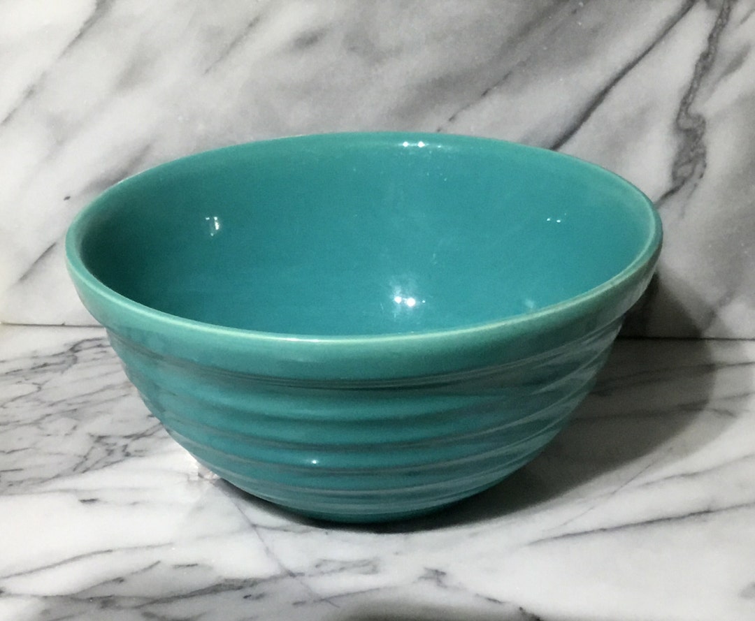 Bauer Number 12 Turquoise Ringed Bowl - Etsy