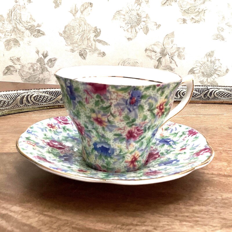 Chintz Tea Cup - Etsy