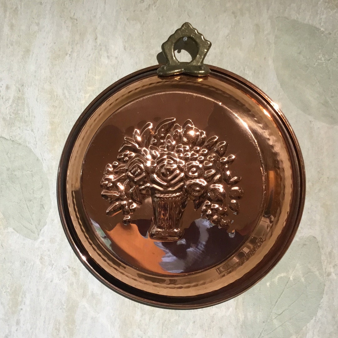 Hammered Copper Flower Basket Wall Display Mold - Etsy