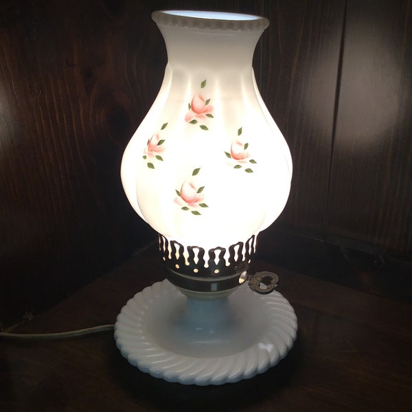 Milk Glass Hurricane Lamp