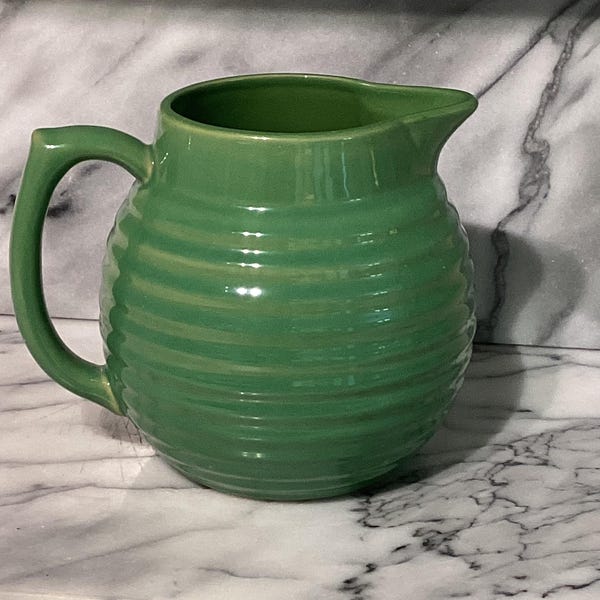 Yellow Ware Pitcher - Etsy