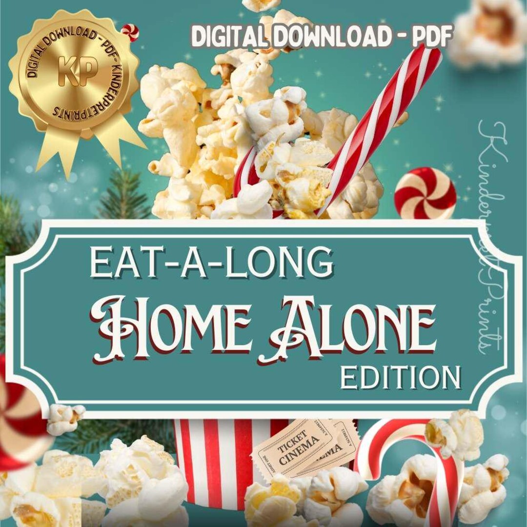 Christmas Movie Night Printable • Interactive Home Alone Eat-along Game ...