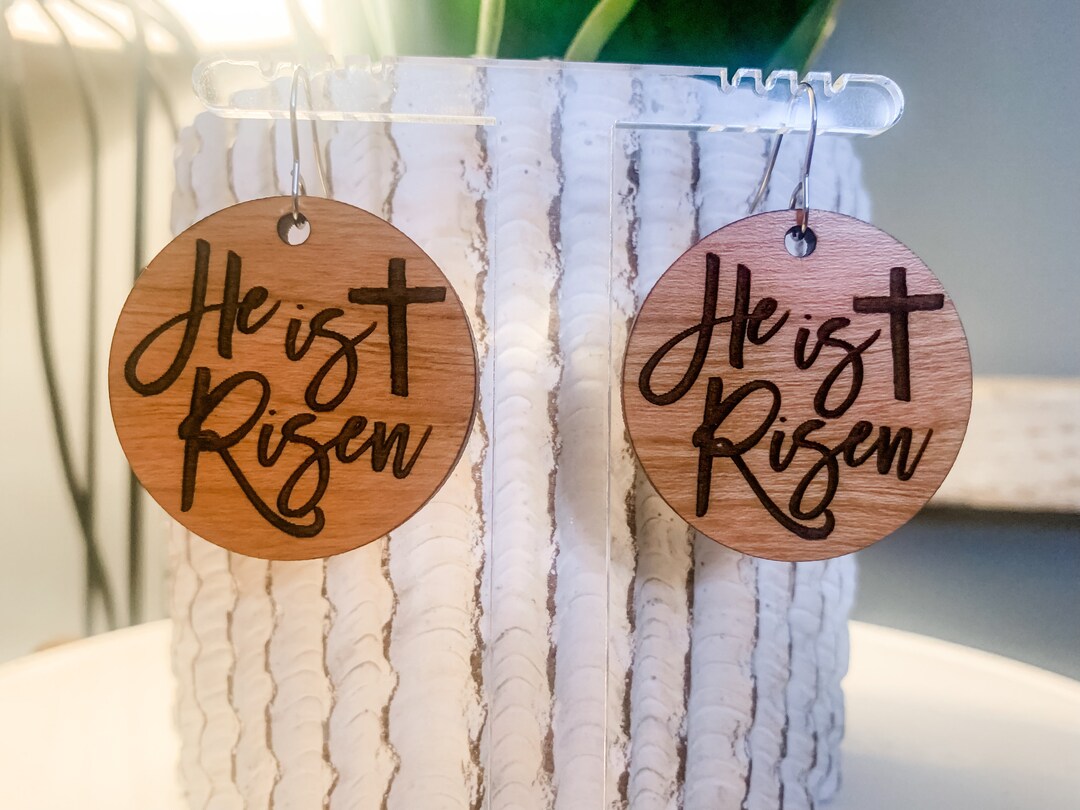 He is Risen Easter Religious Earrings - Etsy
