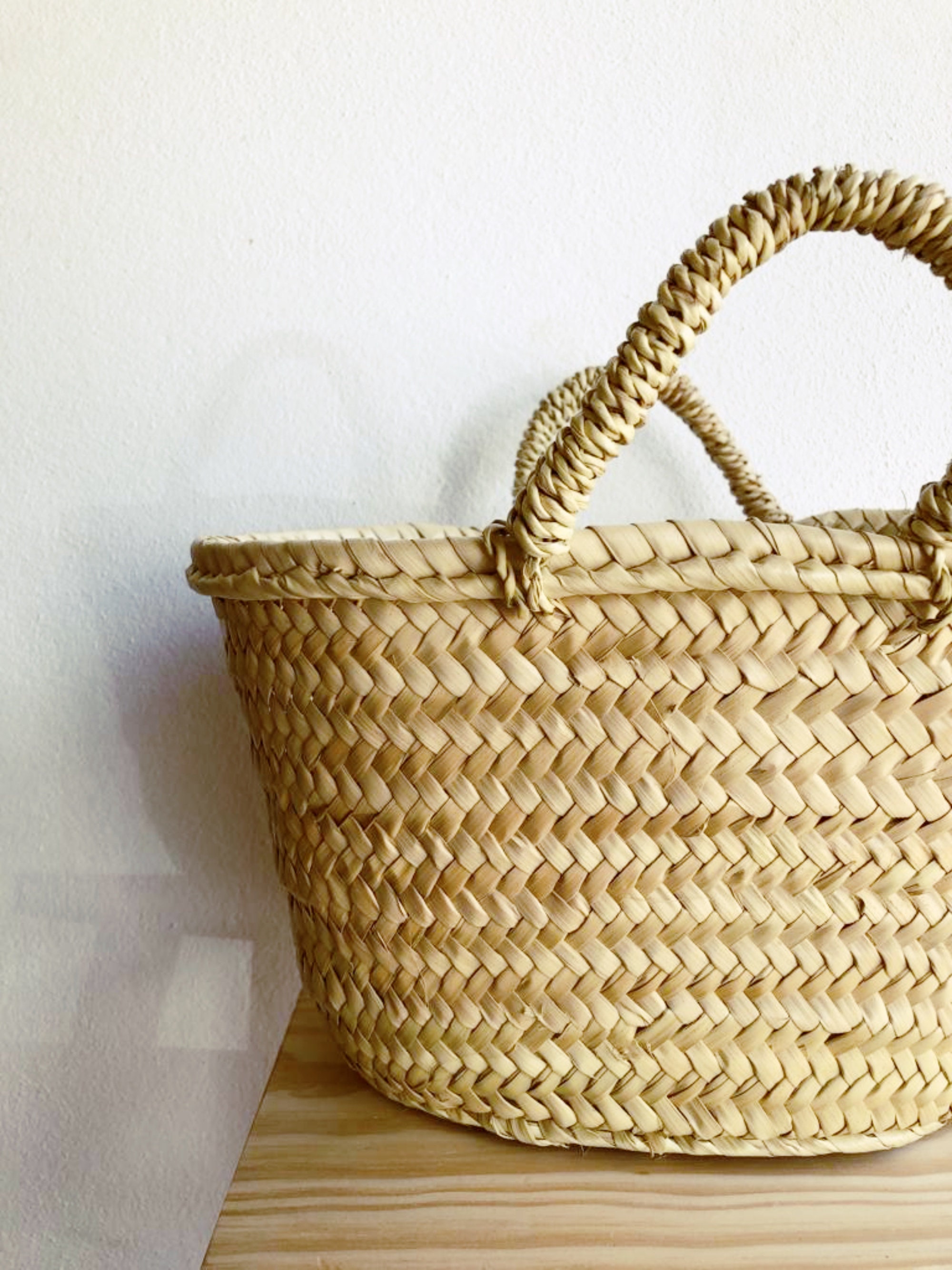 SMALL SICILIA BASKET Straw Basket Bag Panier Market Basket - Etsy
