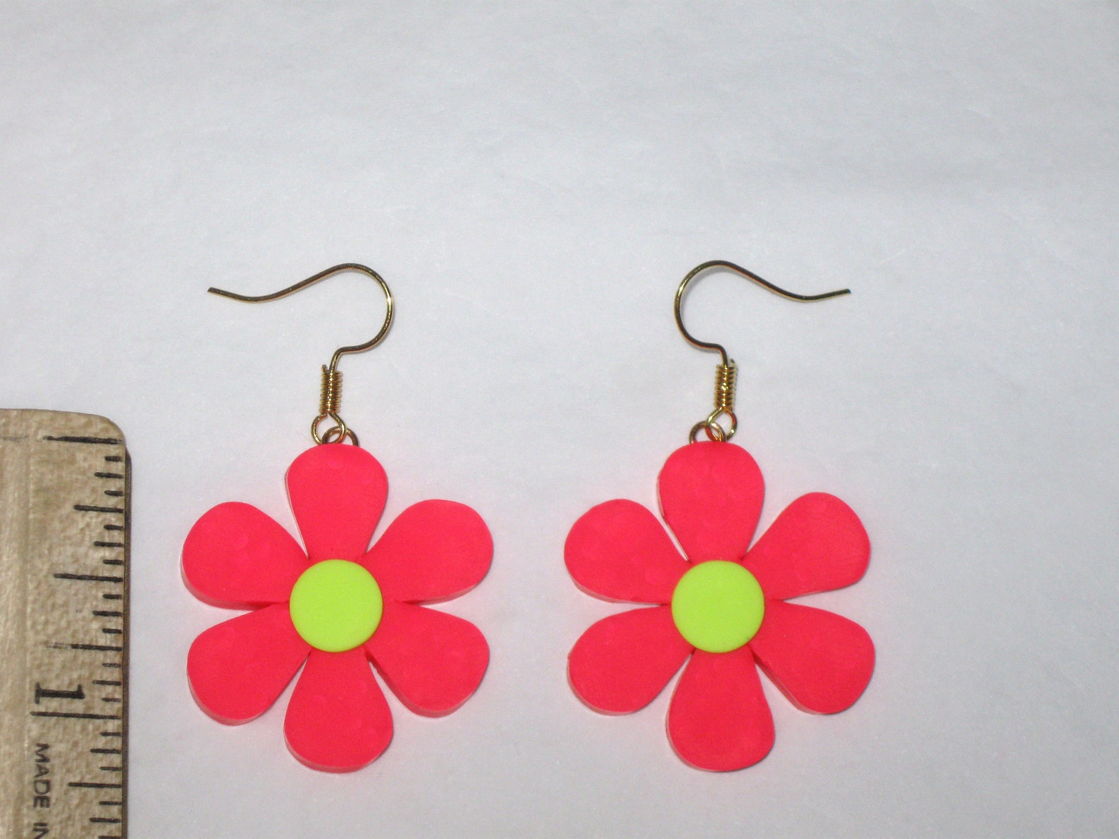 Flower Earrings,groovy Flower Earrings,60's Earrings,flower Jewelry ...