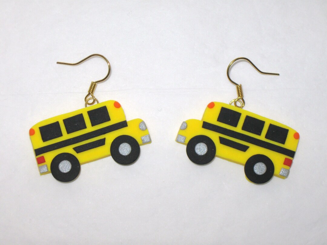 School Bus Earrings,school Earrings,bus Earrings,teacher Earrings ...