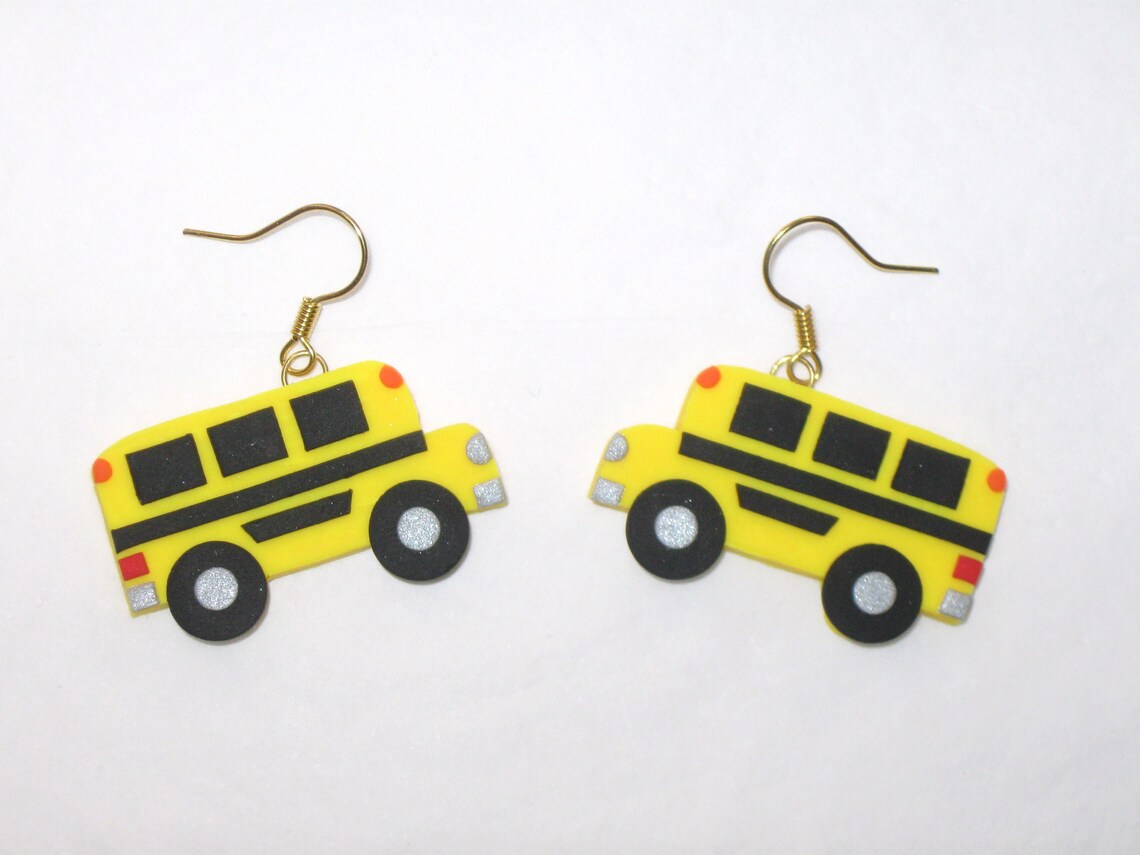 School Bus Earrings,school Earrings,bus Earrings,teacher Earrings ...