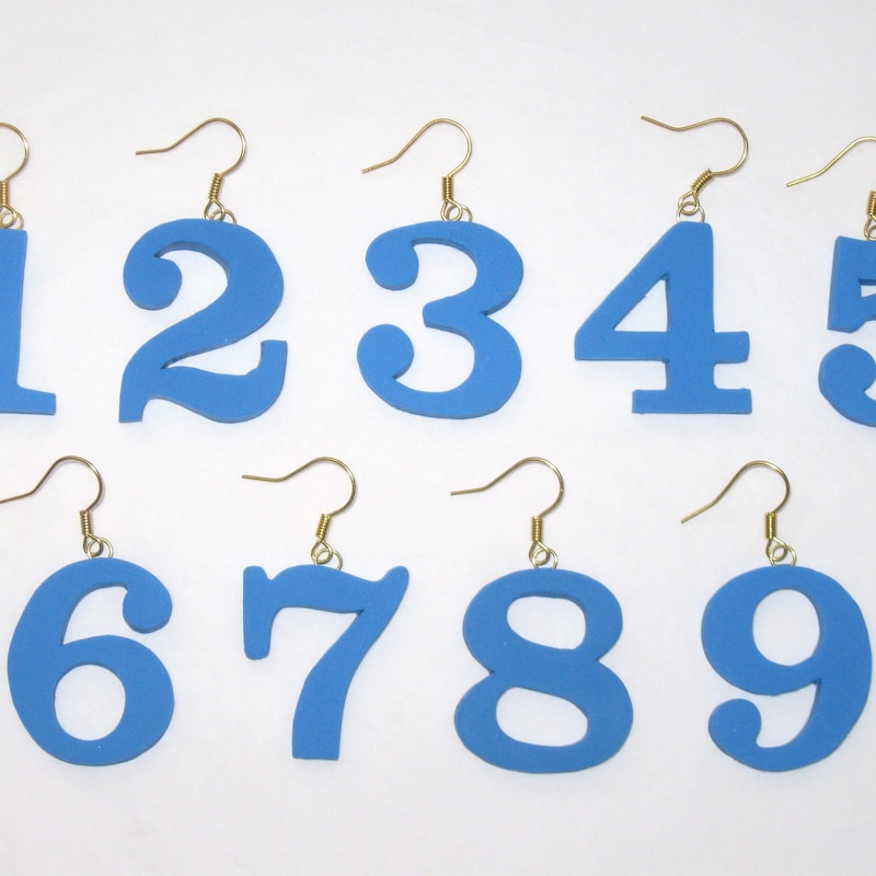 Number 7 Gold Earrings - Etsy