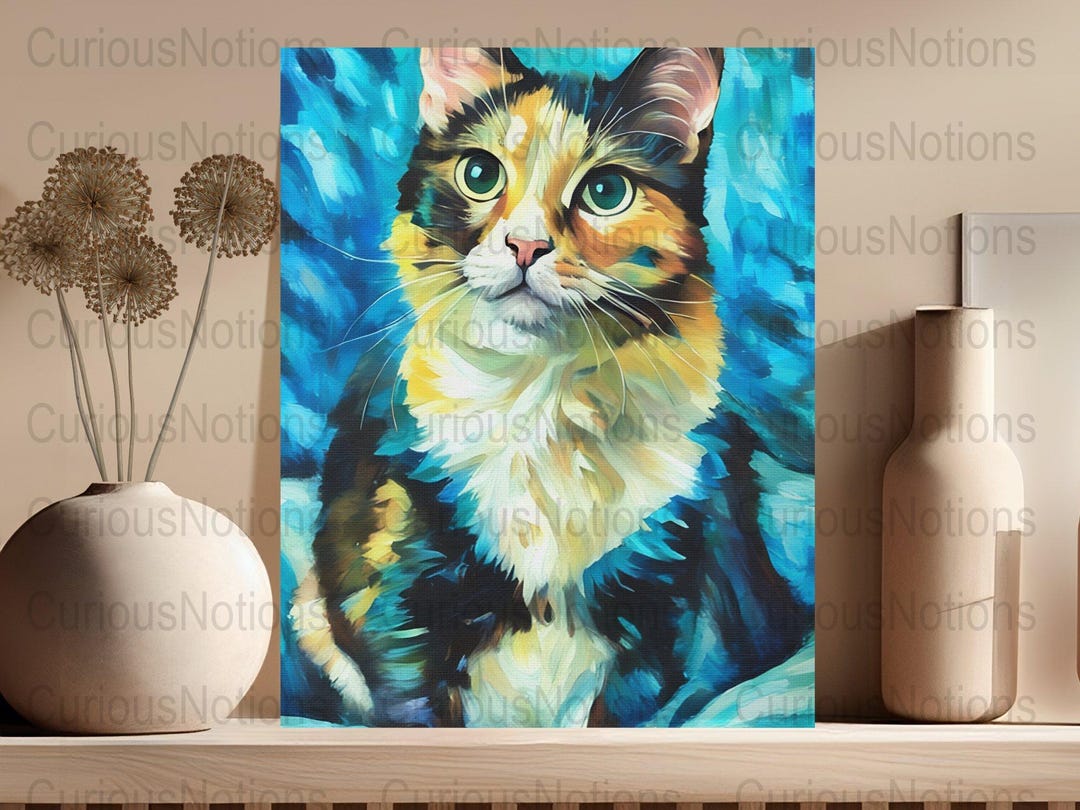 Gorgeous Tortoise Shell Cat, Wall Art Digital Download PNG Instant ...