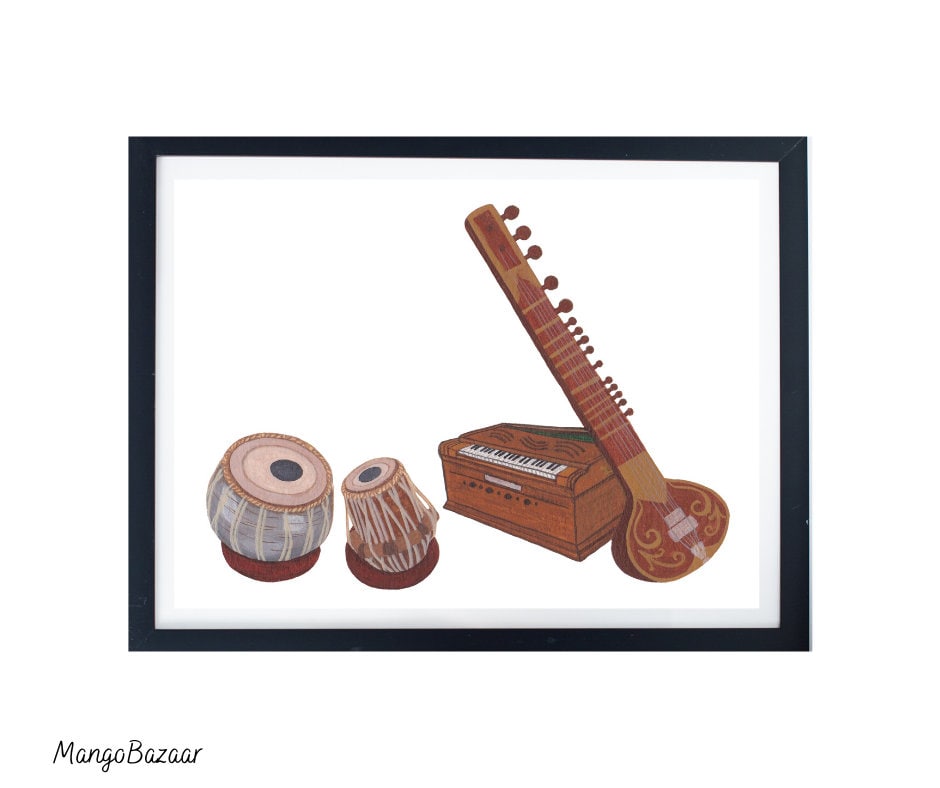 Indian Musical Instruments Tabla Harmonium And Sitar ... Indian Musical Instruments Tabla Harmonium And Sitar ...