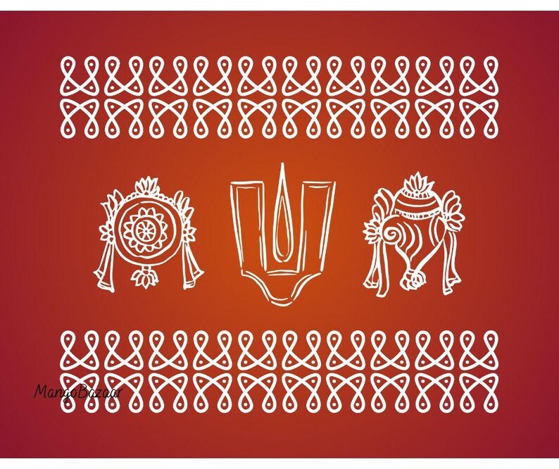 Lord Tirupati Pulli Kolam Rangoli Indian Traditional Design Wallart ...