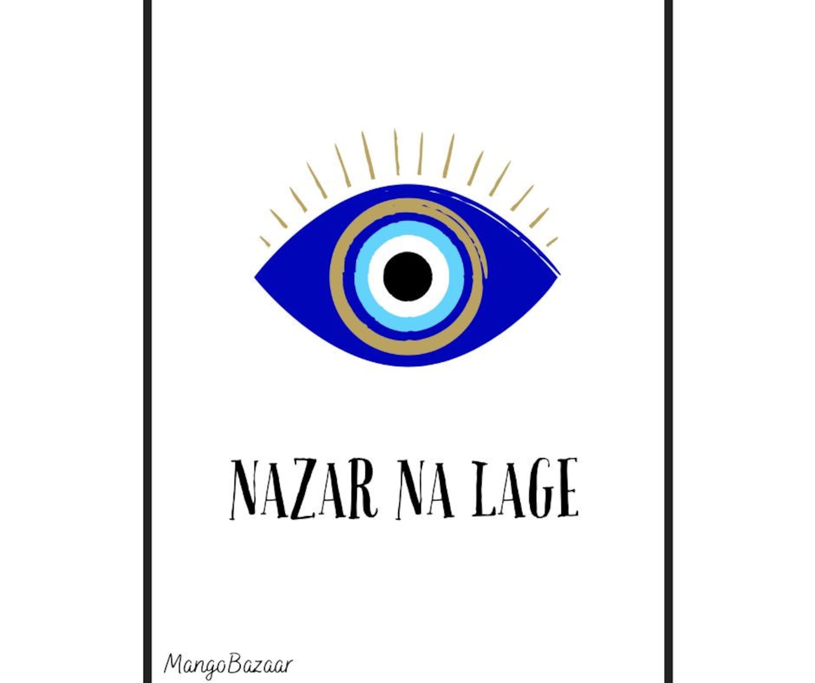 Nazar Na Lage Evil Eye Print, Protection Art (digital Download) - Etsy