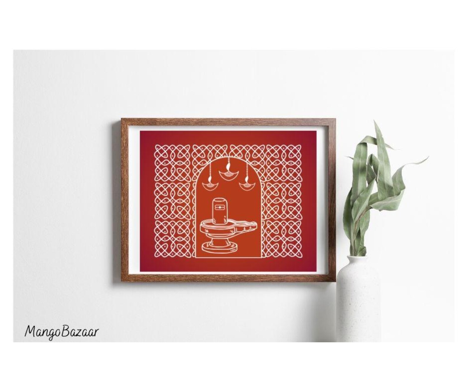 Lord Shiva Kolam Art Print, Traditional Indian Rangoli Design (digital ...