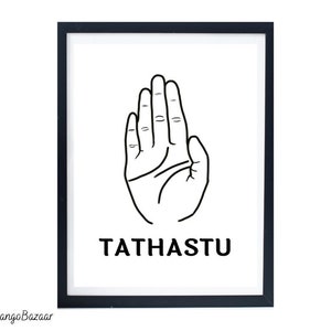Tathastu Art Printable, Sanskrit Blessing Minimalist Indian Southasian Desi Boho Art, Instant ...