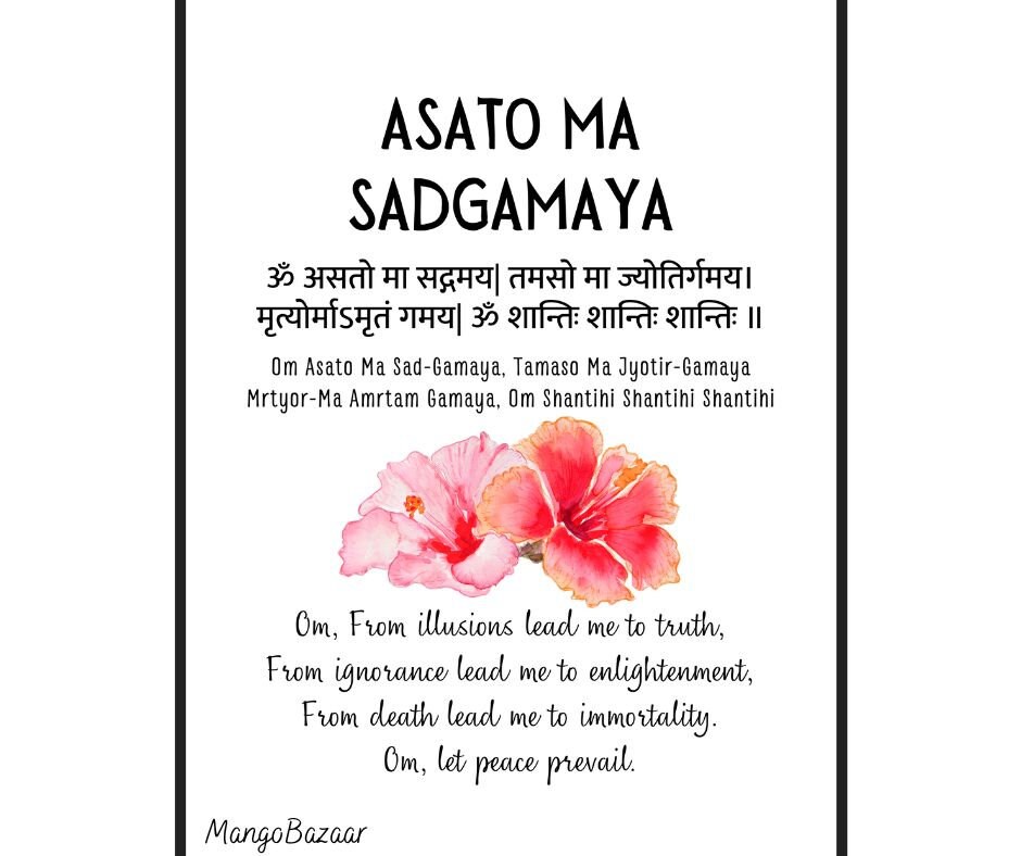 Sanskrit Shlokas Set of 5 Art Prints, Pooja Meditation Yoga Studio Kids ...