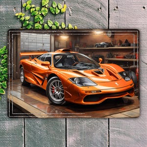 Car Signs - Sports Cars, Metal Wall Art, Garage Plaques for Bedroom ...