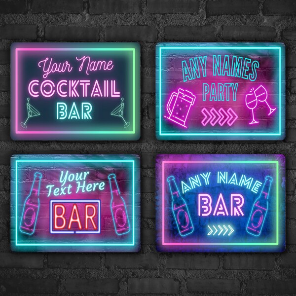 Cocktail Sign for Home Bar - Etsy