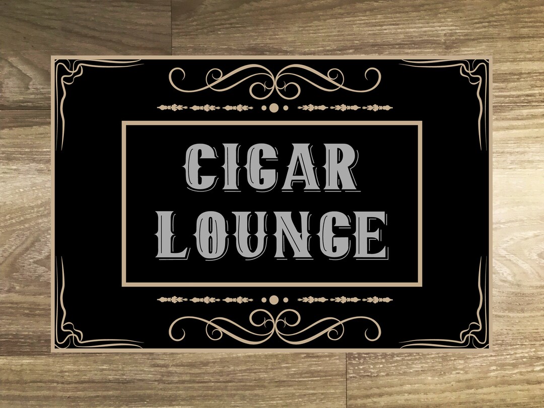PERSONALISED Cigar Lounge Sign Custom Cigar VIP Bar Sign for Door ...