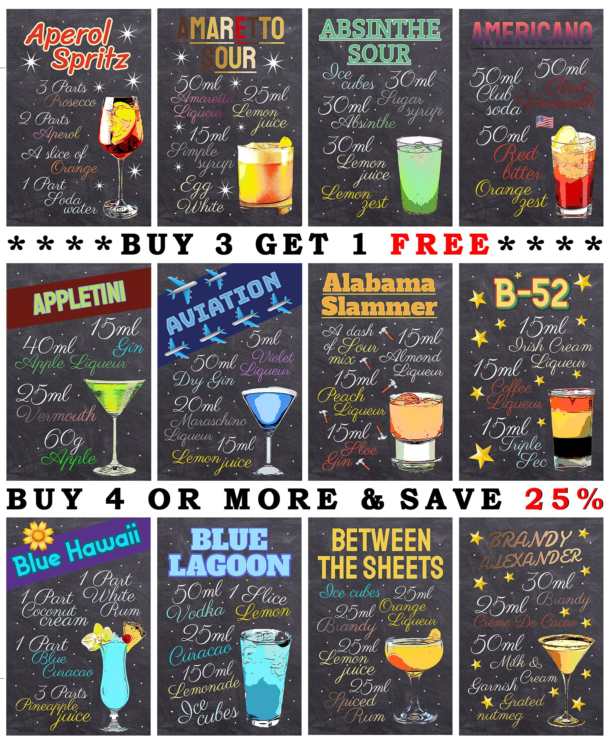 Home Décor Chalkboard Wall Art 20cm X 30cm for Home Decor Restaurant ...