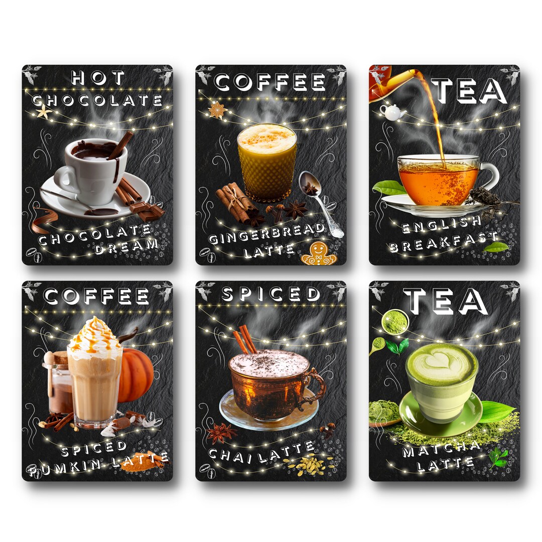 Coffee Signs Kitchen Decor, Metal Wall Art Retro Plaques for Coffee Bar ...