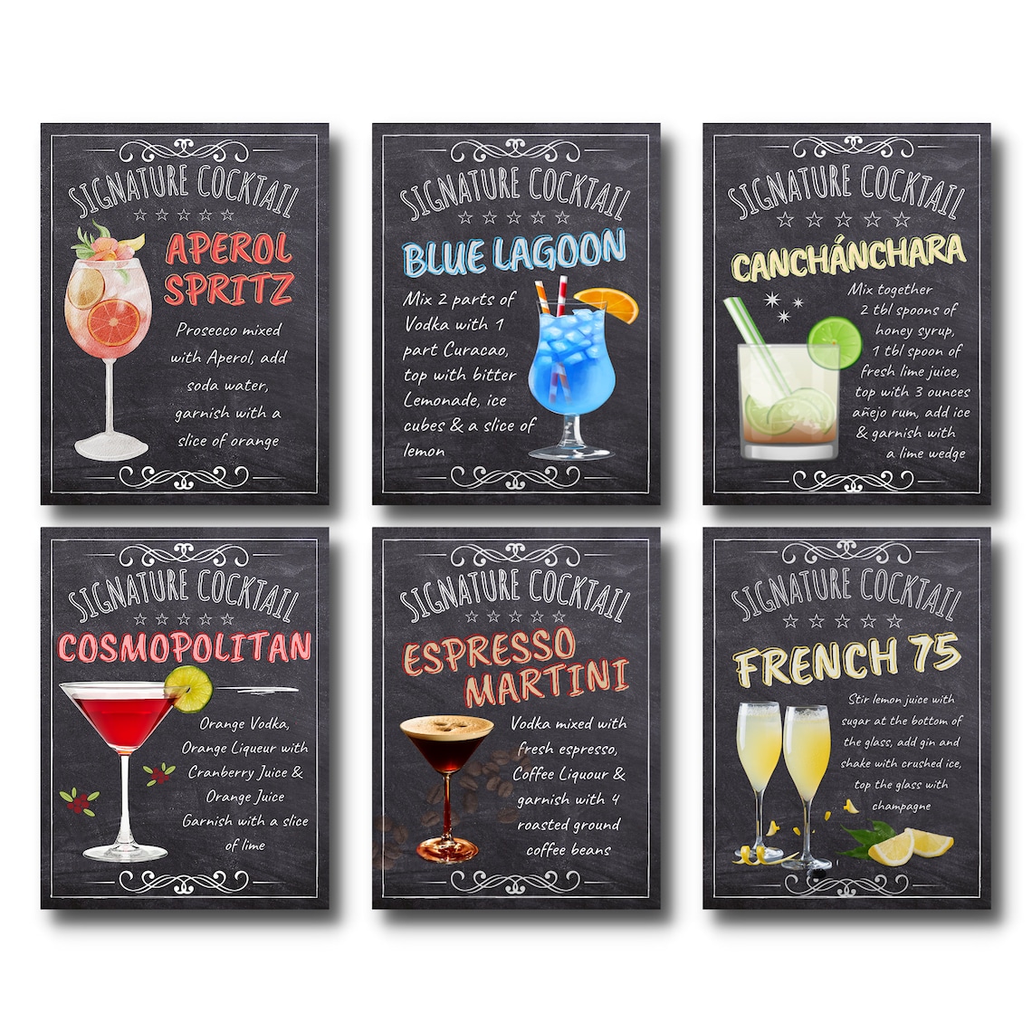 Bar Signs Cocktail Recipes METAL Wall Art Classic Tiki - Etsy