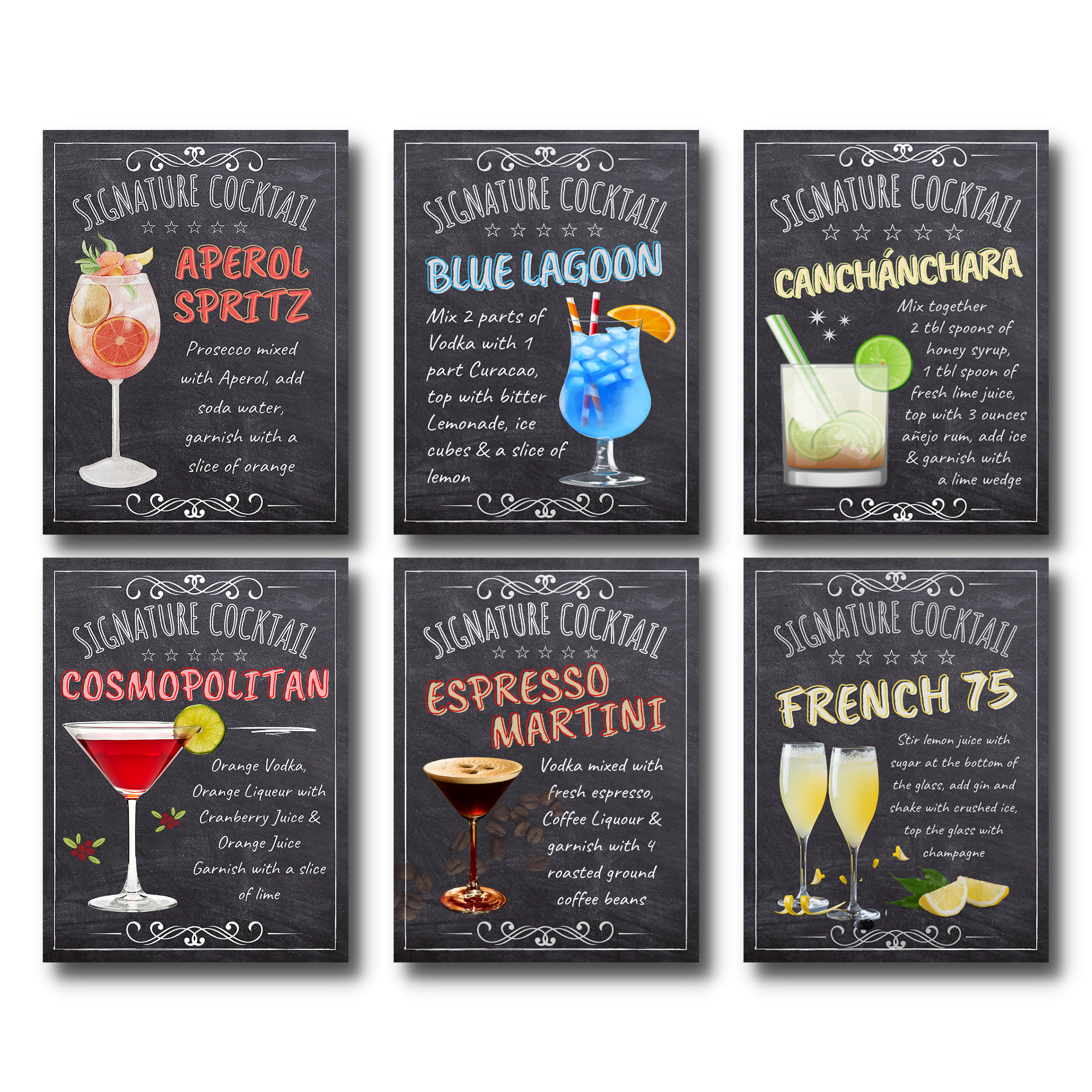 Bar Signs Cocktail Recipes METAL Wall Art Classic Tiki - Etsy UK