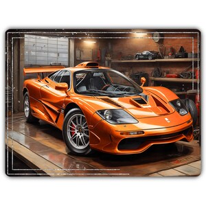 Car Signs - Sports Cars, Metal Wall Art, Garage Plaques for Bedroom ...