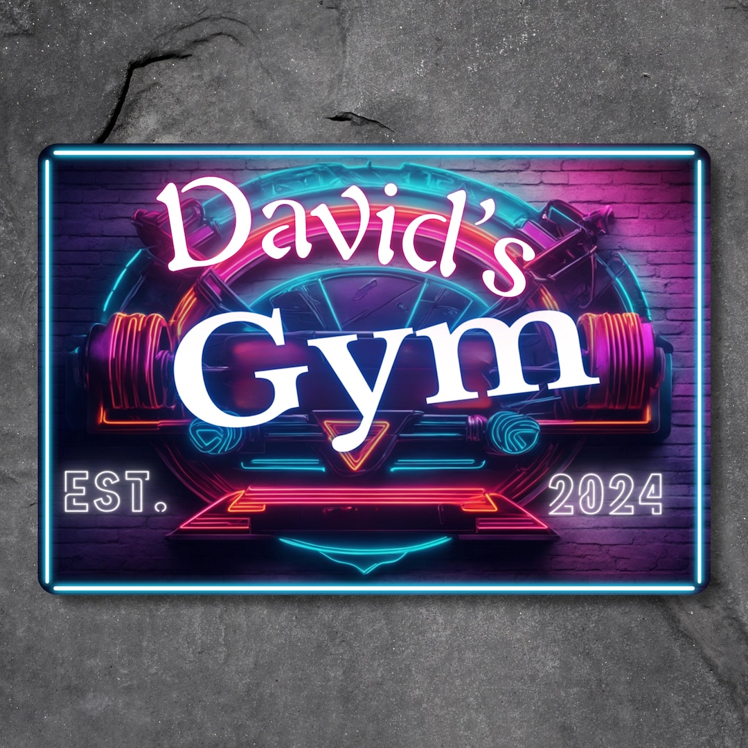 Retro Sign for Gym Neon Plaques for Home Gym Wall Art, Men/womens ...