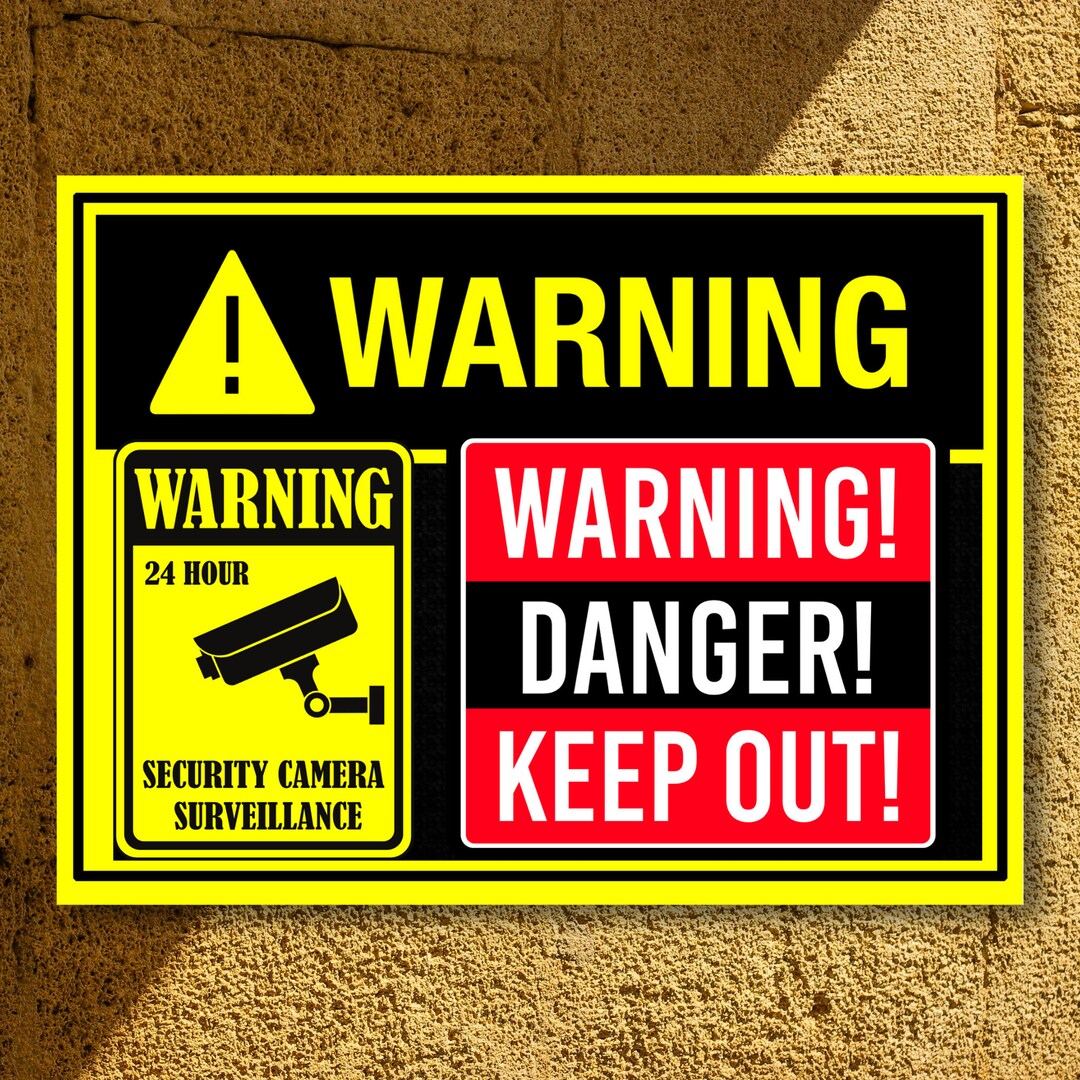 CCTV in Operation Keep Out Sign Outdoor Hazard Plaque for - Etsy