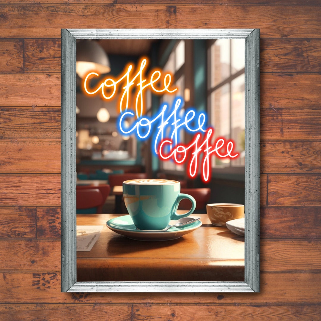 Coffee Home Decor, Signs for Kitchen, Barista, Metal Wall Art, Cafe ...