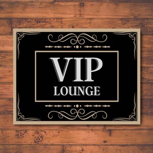 VIP Door Sign for Bar, Club, Event, Home, Gaming Room, Man Cave - Etsy