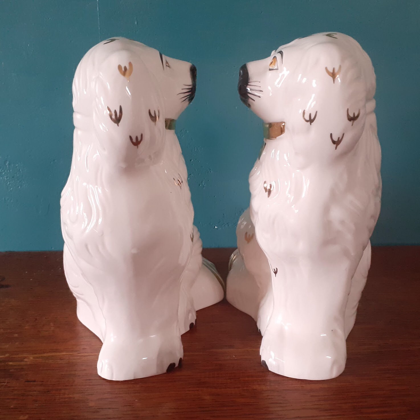 Mid-century Staffordshire 8" Wally Dogs - Royal Doulton Spaniels - 1378 ...