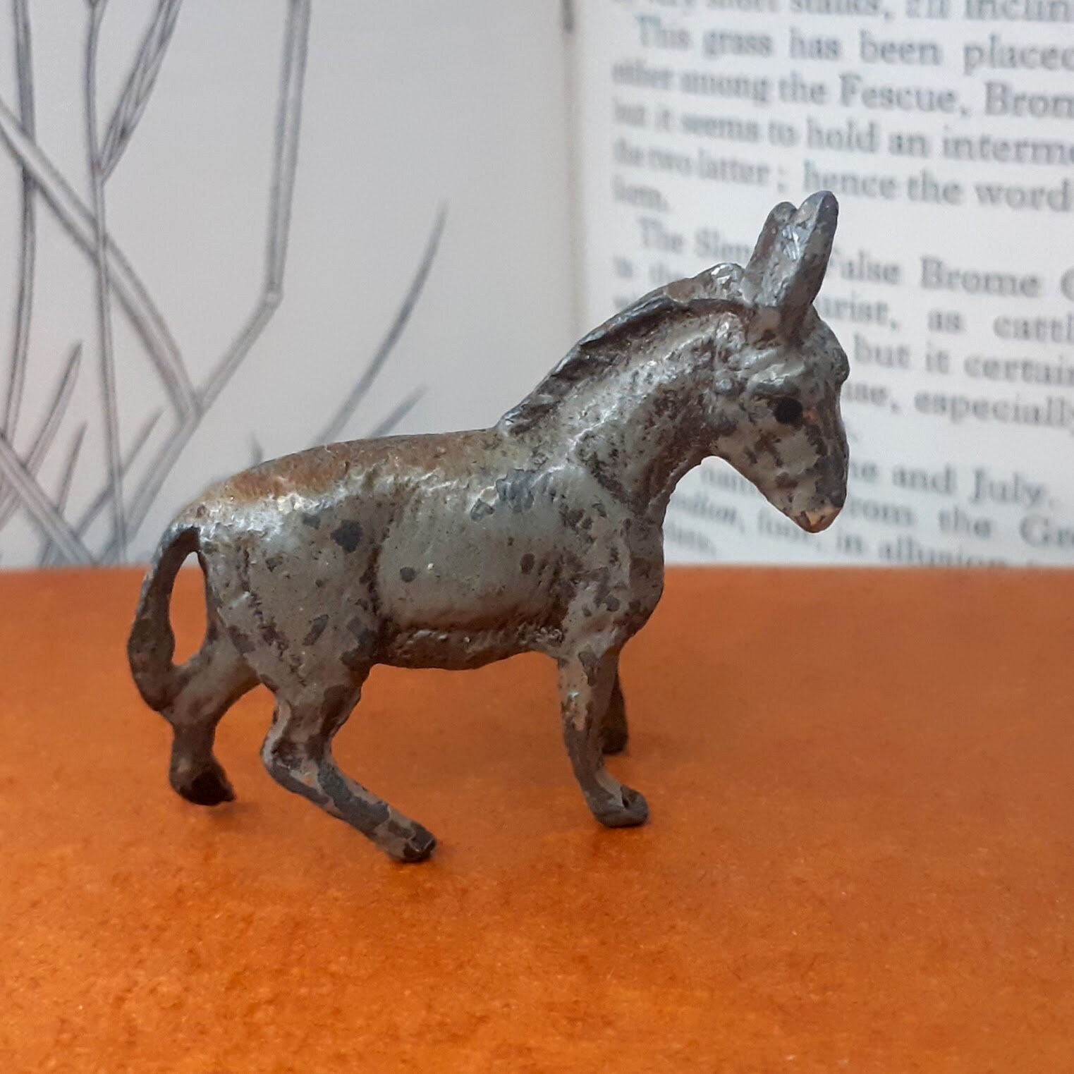 Vintage Cold-painted Donkey - Solid Lead Figure - Heyde Era - Etsy