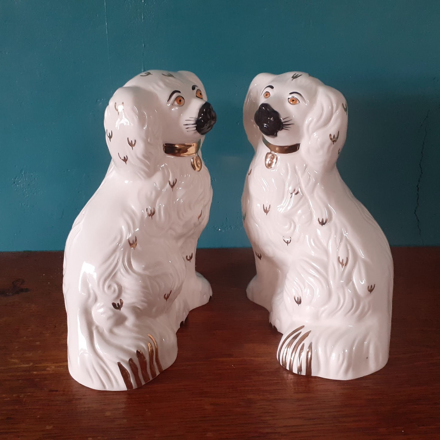 Mid-century Staffordshire 8" Wally Dogs - Royal Doulton Spaniels - 1378 ...