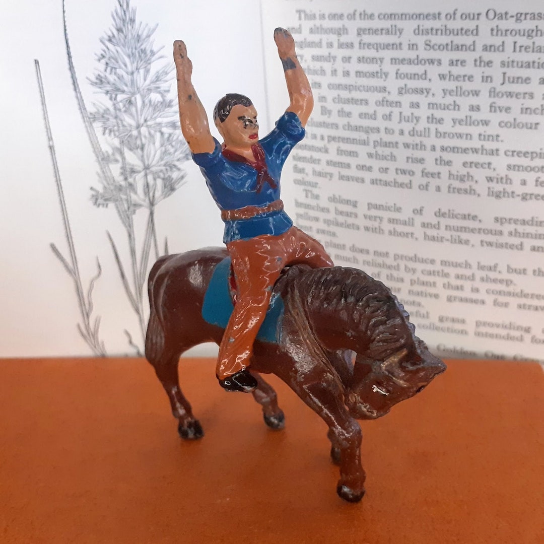 Vintage Timpo Cowboy Surrendering on Horseback - Wild West Series ...