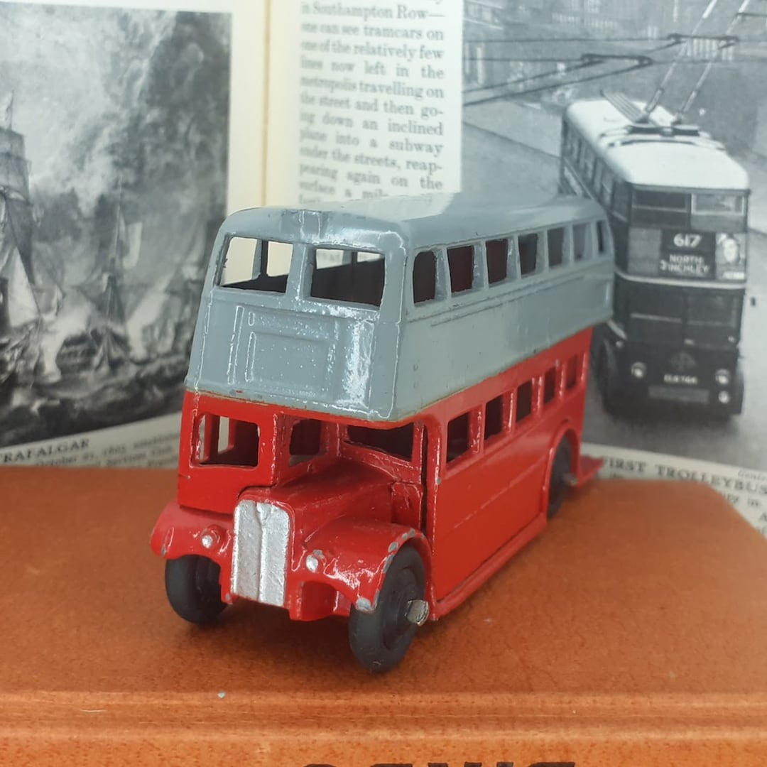 Vintage Dinky Toys Double Decker Bus 29c - Red/grey - Meccano LTD ...