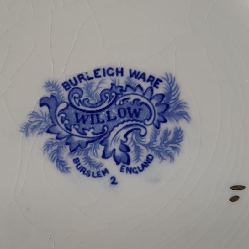 Vintage Burleigh Ware Plate Coupe - Willow Pattern - 1930s - Made in ...