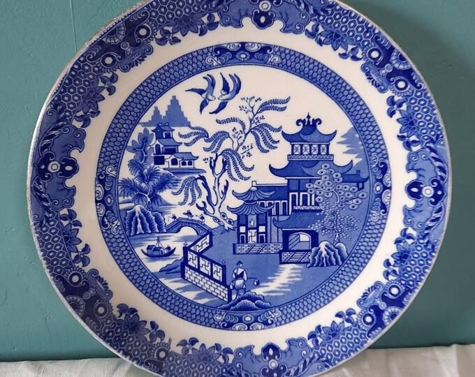 Vintage Burleigh Ware Plate Coupe - Willow Pattern - 1930s - Made in ...