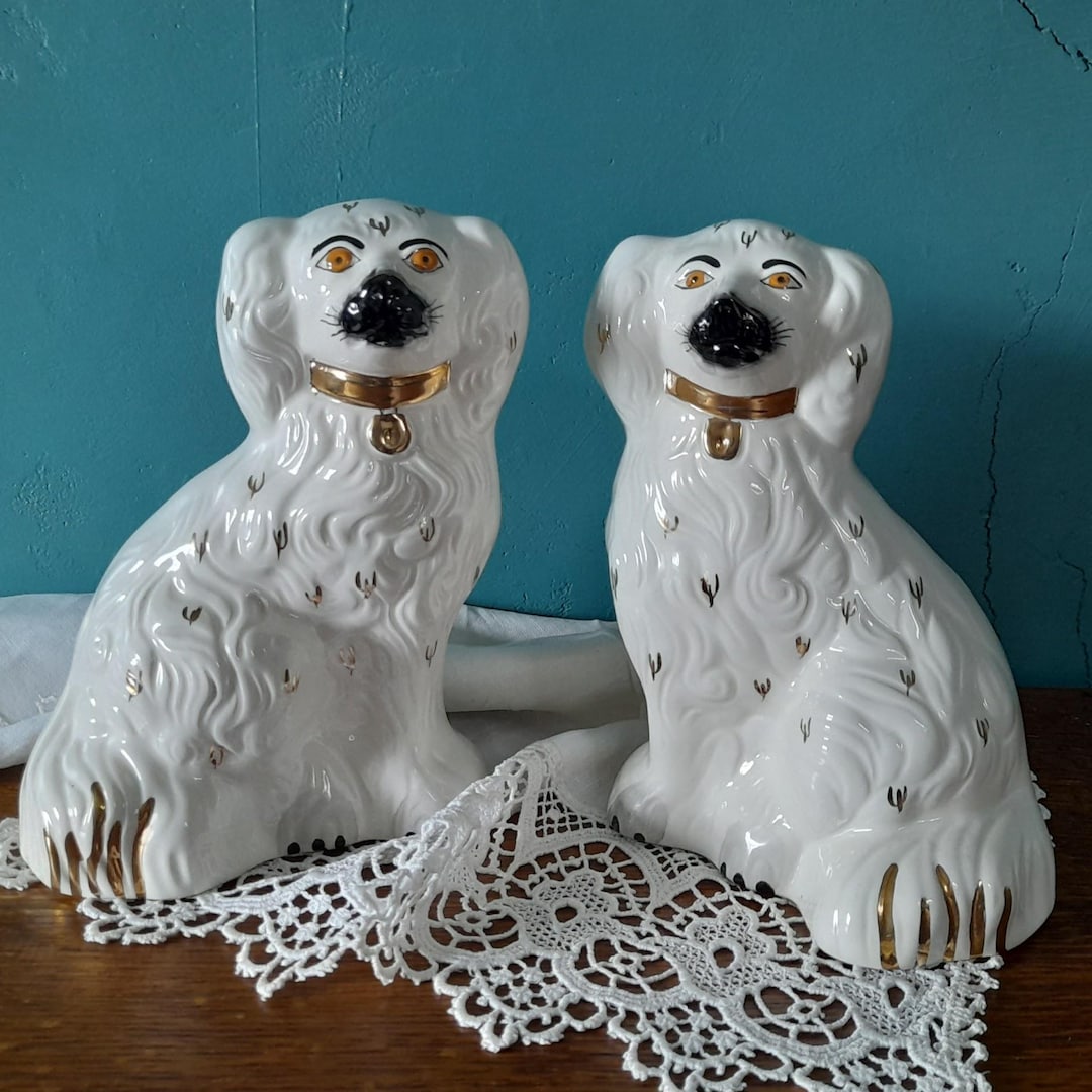 Vintage Staffordshire 8" Wally Dogs - Pair of Royal Doulton Beswick ...