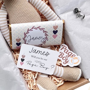 Page Boy Personalised Gift Box Cute Page Boy Proposal, Thank You ...